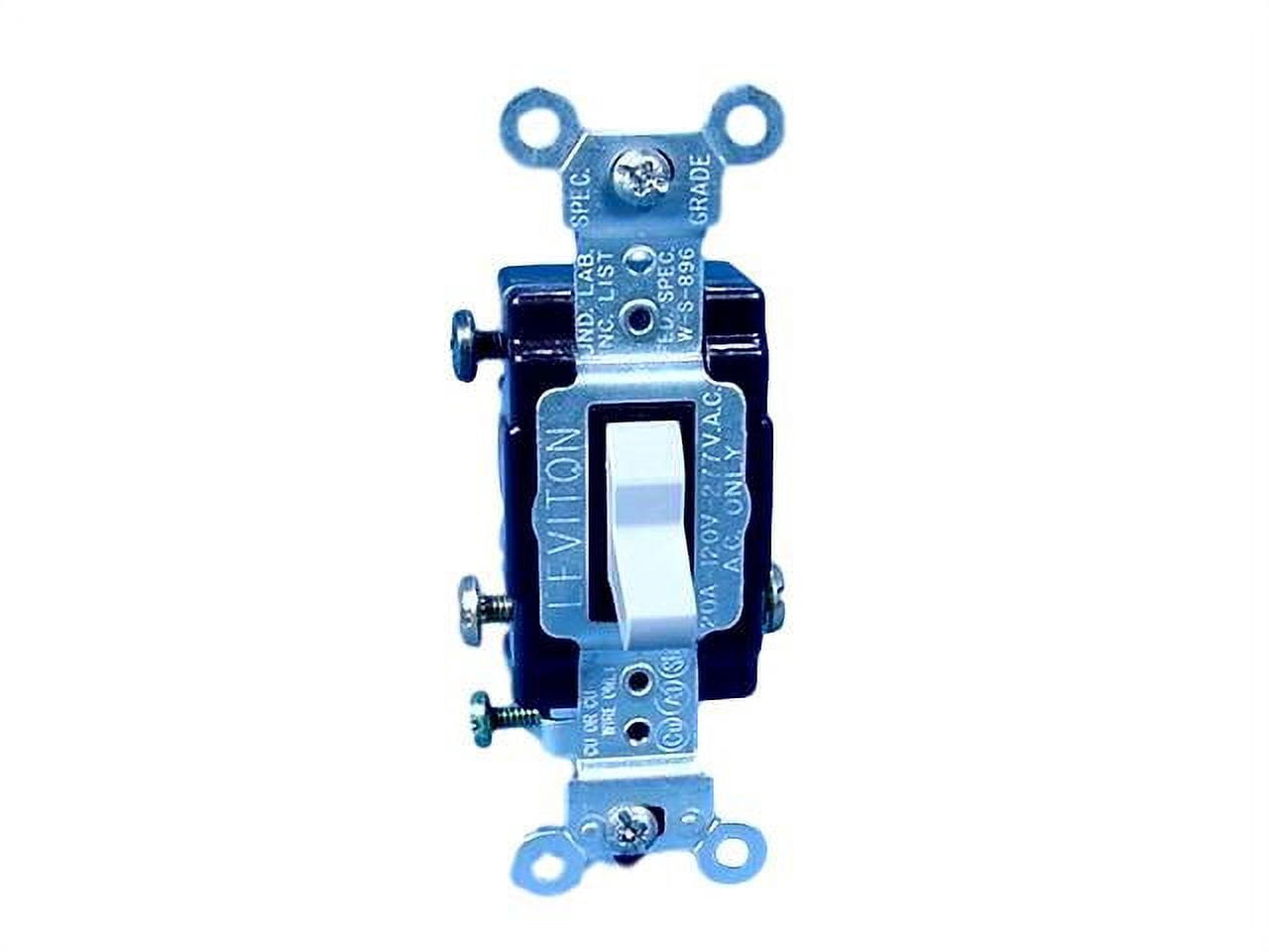 Leviton Gray COMMERCIAL Grade 3-Way Toggle Wall Light Switch 20A 120 ...