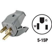 Leviton Grounding Plug 15 Amp Nema 5 - 15 Pole Gray - Walmart.com