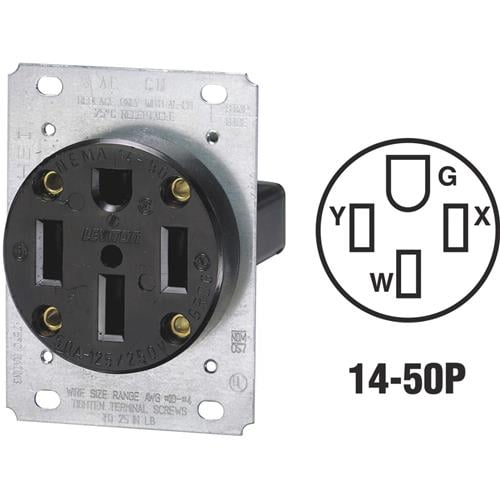 Leviton Grounding Range Power Outlet SURFACE, Each - Walmart.com