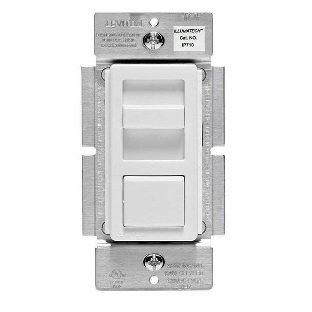 Leviton IllumaTech Slide Dimmer, Single Pole, LED 0-10V, 120V/277V ...