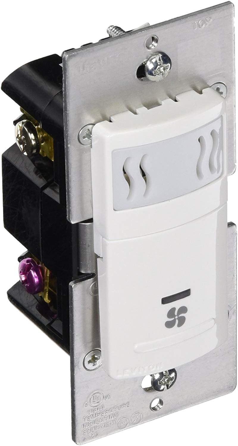 Leviton Decora In-Wall Humidity Sensor and Fan Control, Single Pole ...