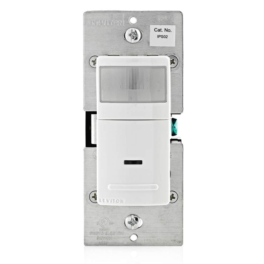 Leviton IPS02-1LW Decora Motion Sensor In-Wall Switch, Auto-On, 2.5A ...