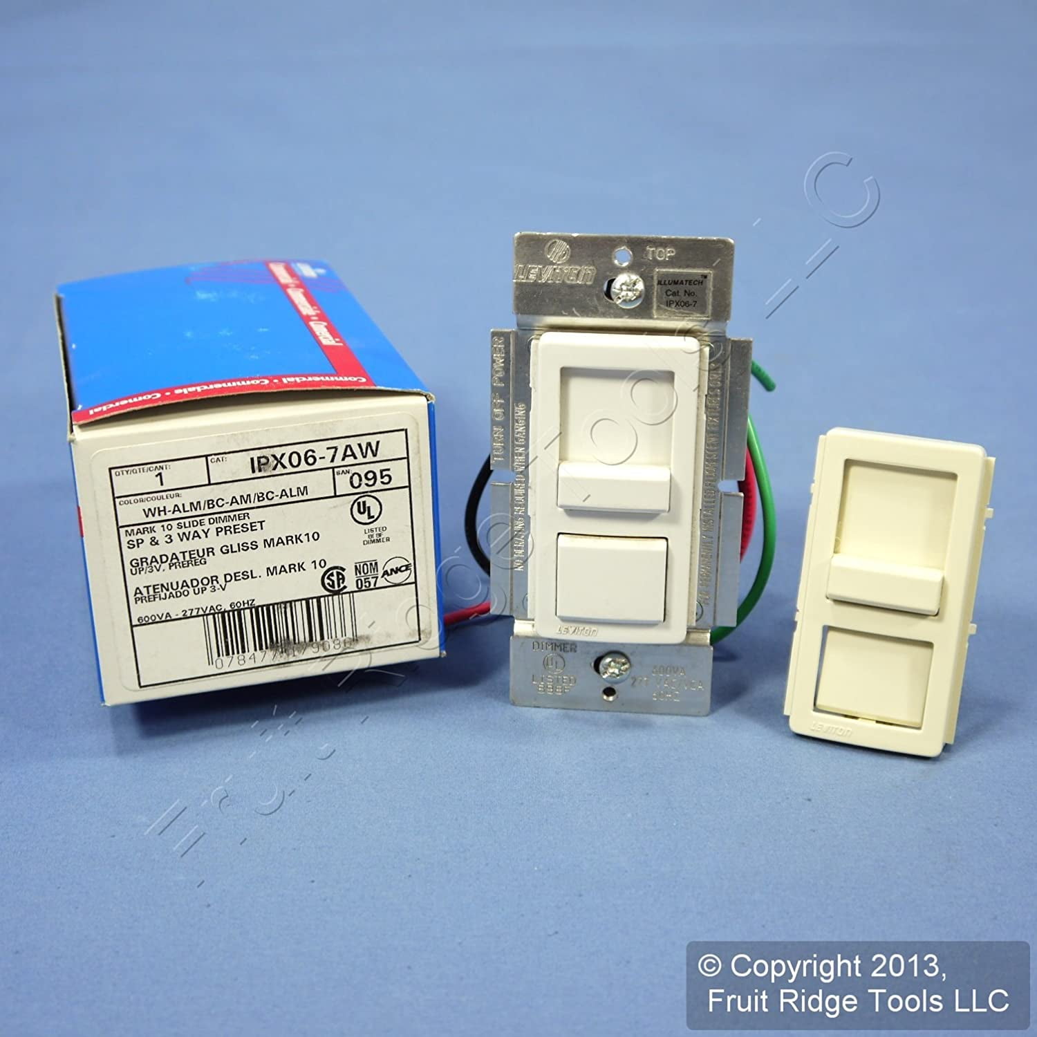 Leviton Illumatech Slide Dimmer Switch 3-way Ipx06-7aw - Walmart.com