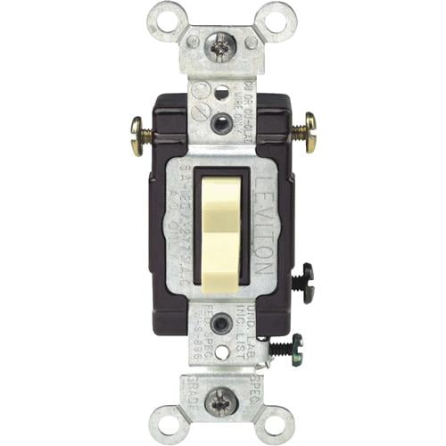 Leviton Illuminated Commercial Grade Toggle 3-Way Switch WHT LTD, Each ...