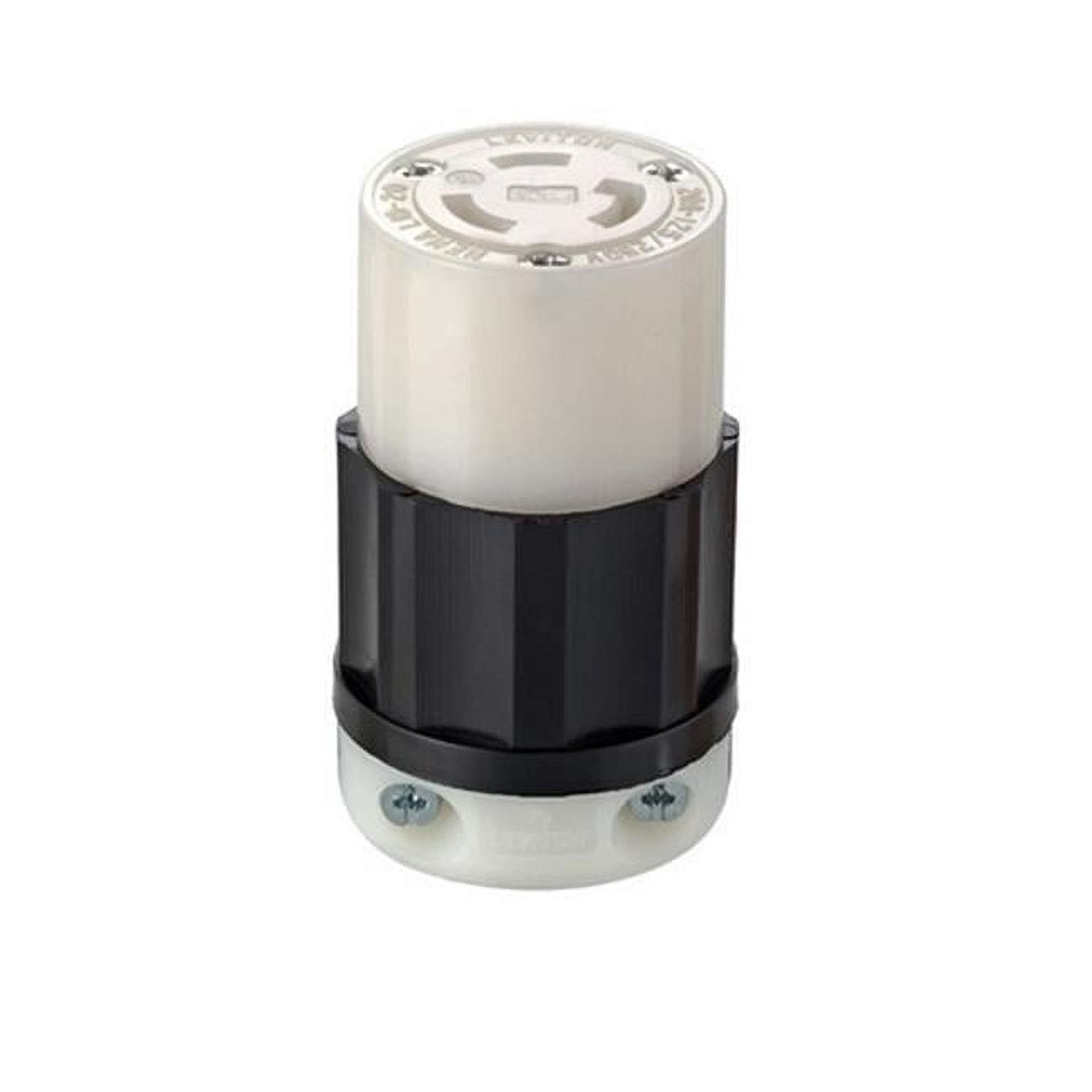 Leviton Non Grounded Locking Connector 20A 125/250V Black And White ...