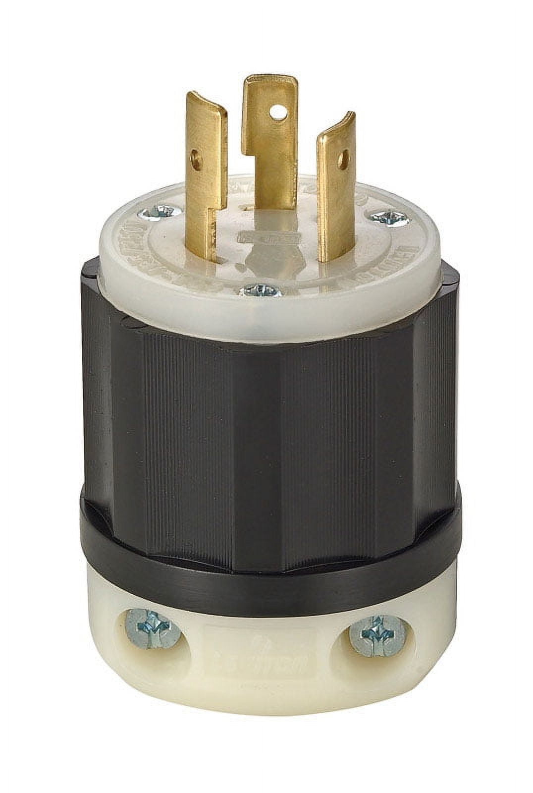 Leviton Industrial Nylon Non-Grounding Plug L10-20P 16-10 AWG 3 Pole 3 ...