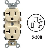 Leviton Ivory Commercial Grade Straight Blade Duplex Receptacle S01 ...