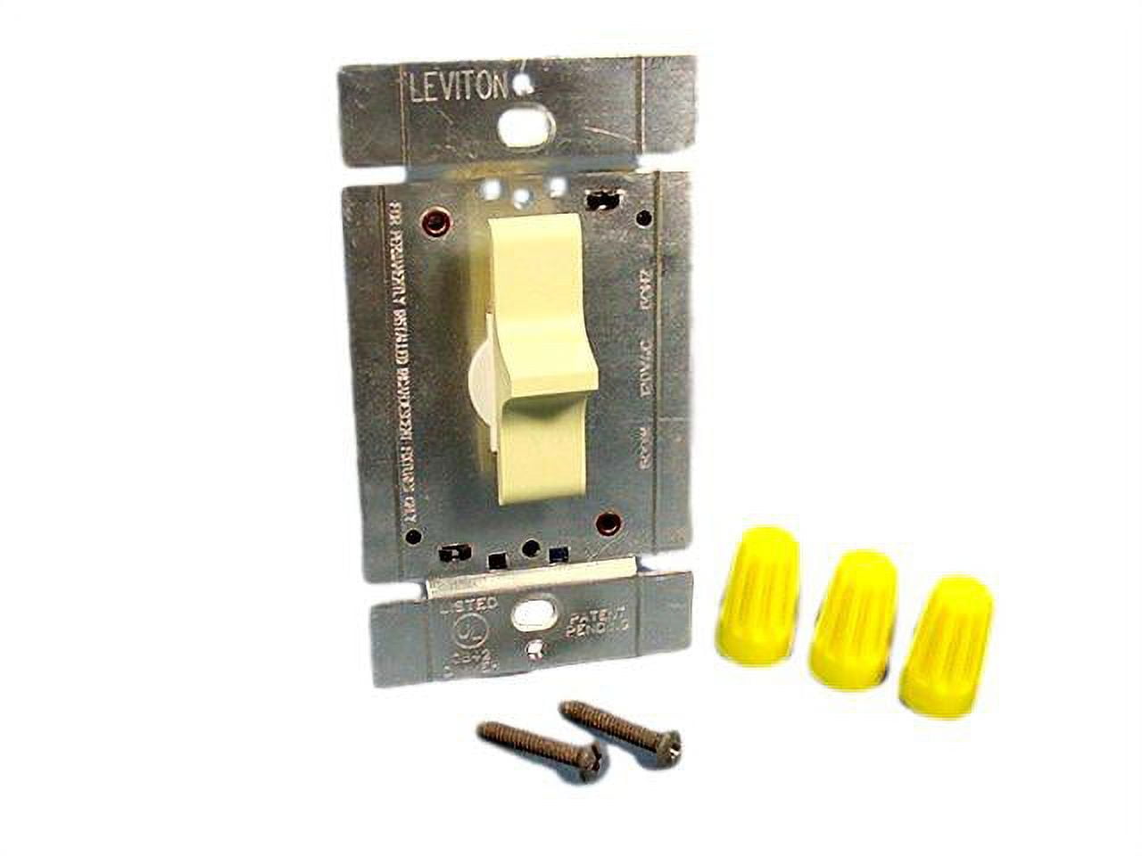 Leviton Ivory Decora Wall Electric Slider Dimmer Switch, 600W ...