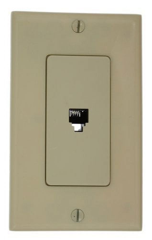 Leviton Ivory Phone Jack Wallplate Decora 40949-ID - Walmart.com