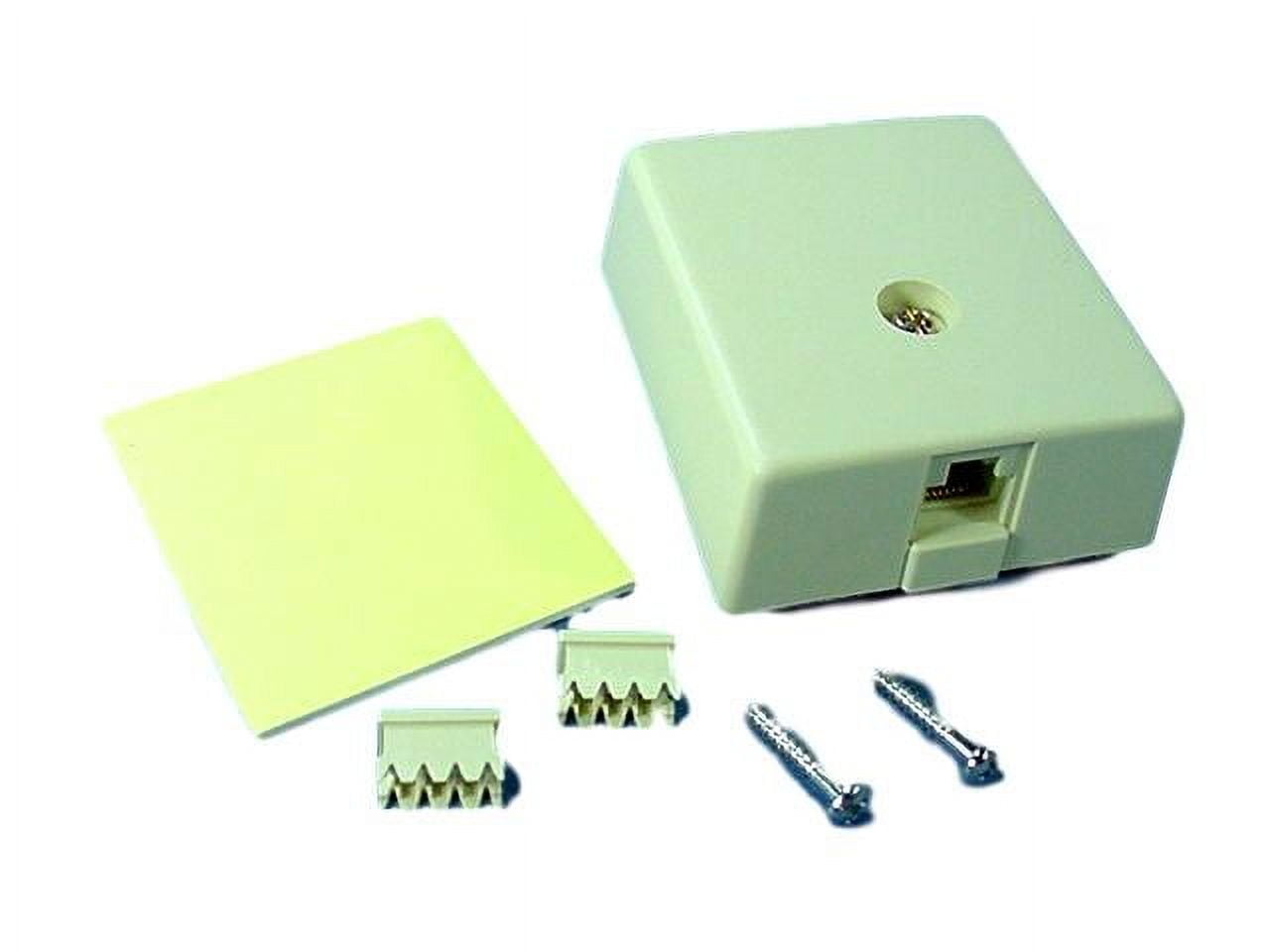 Leviton Ivory Surface Mount Modular Phone Jack 110-Type Termination ...