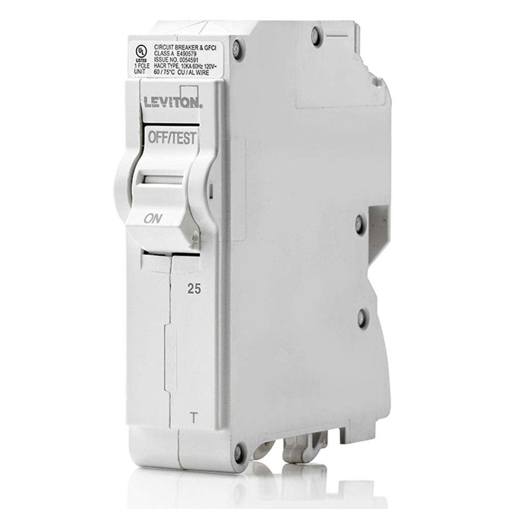 Leviton LB125-T 25A 1-Pole Plug-On Standard Branch Circuit Breaker ...