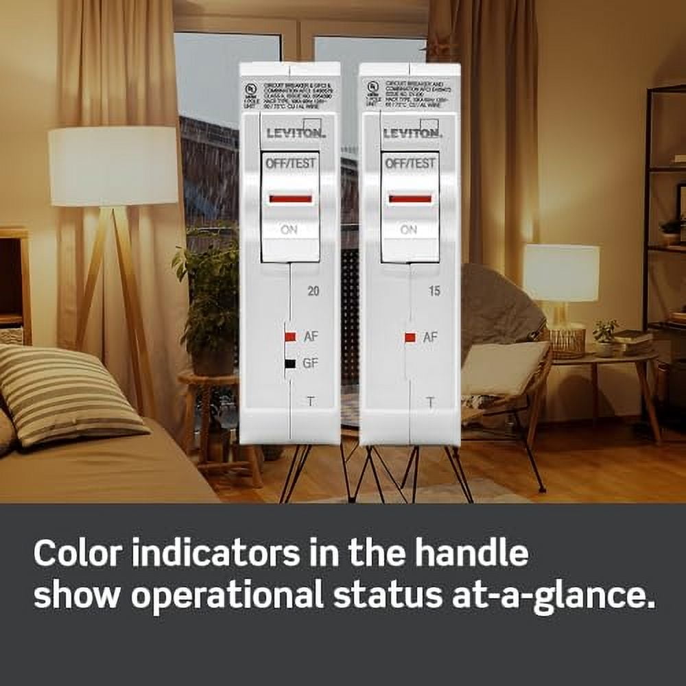Leviton LB230-T 30A 2-Pole Plug-On Standard Branch Circuit Breaker, Thermal Magnetic, 120/240 ...