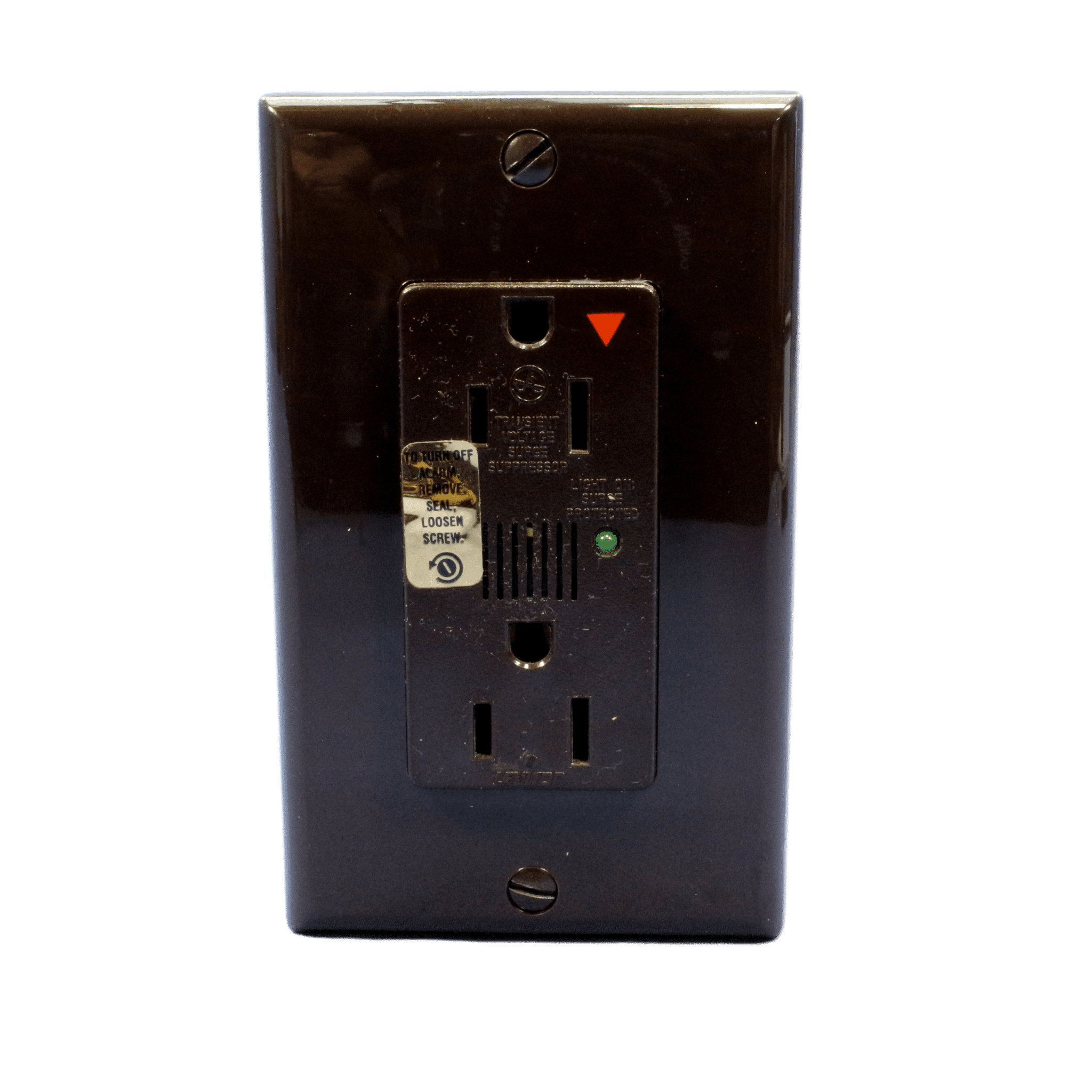 Leviton LED Alarm Isolated Ground Brown Surge Receptacle Outlet 15A ...