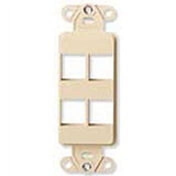 Leviton 41644-E QuickPort Decora Insert, 4-Port, Black - Walmart.com
