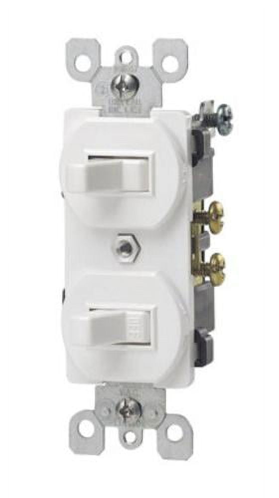 Leviton Leviton S02-05224-2WS Combination Two- Single Pole Switches ...