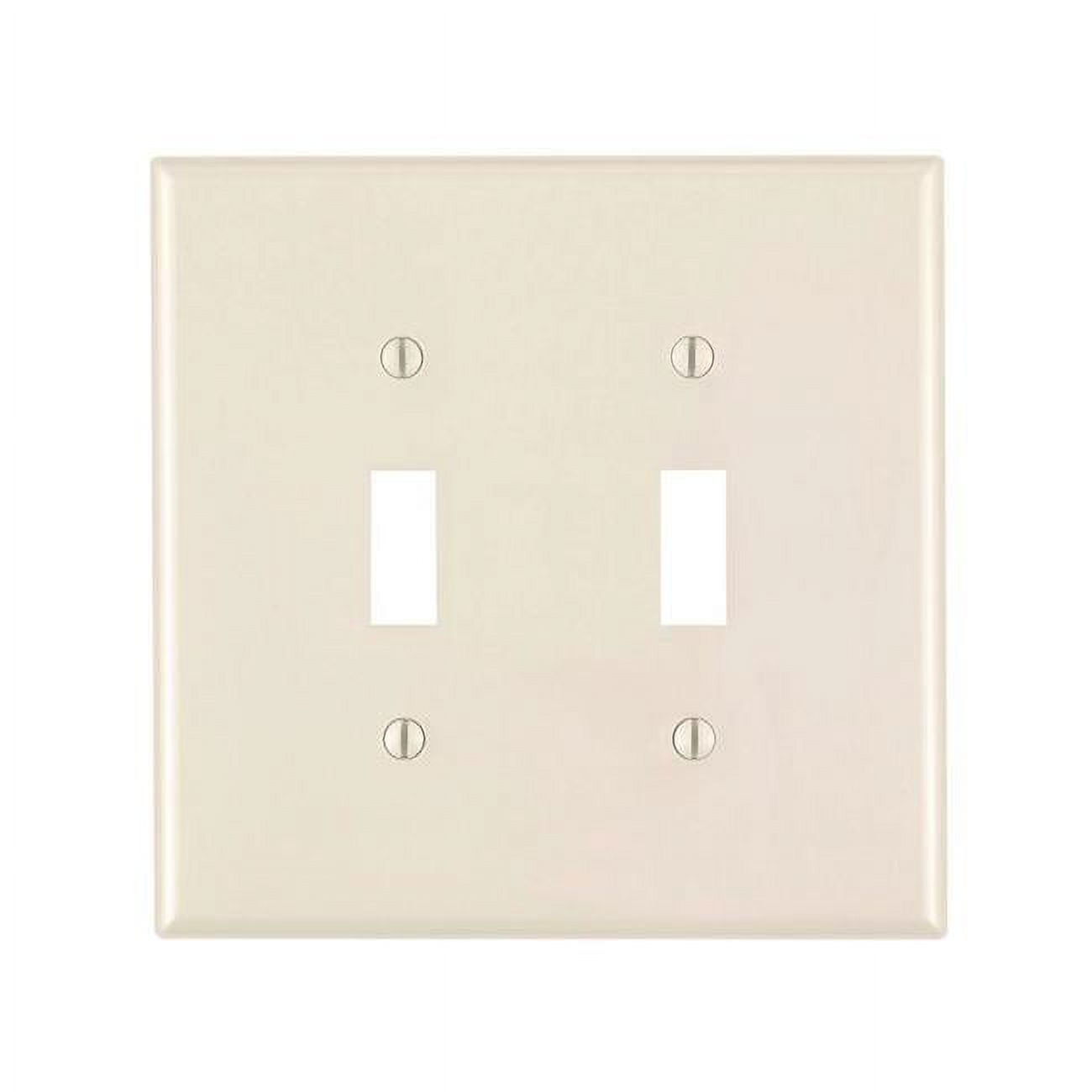 Leviton Light Almond 2-Gang Oversized Toggle Switch Wall Plate ...