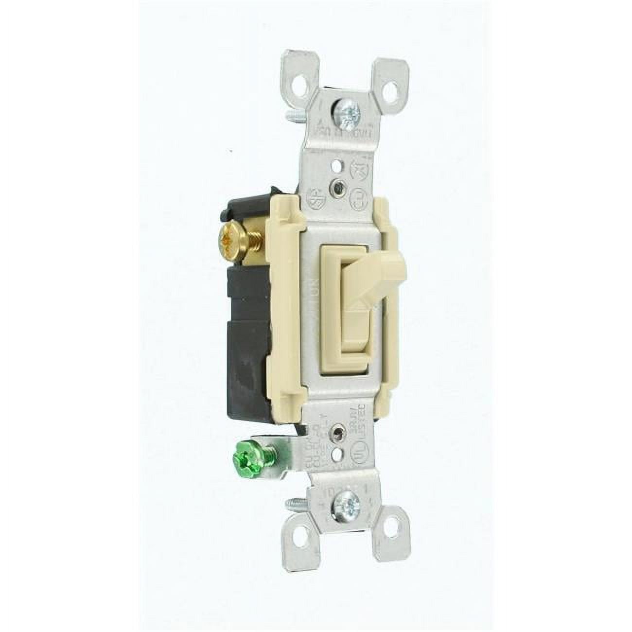 Leviton M21-01453-2IM 15 Amp 3-Way Toggle Switch, Ivory - pack of 6 ...