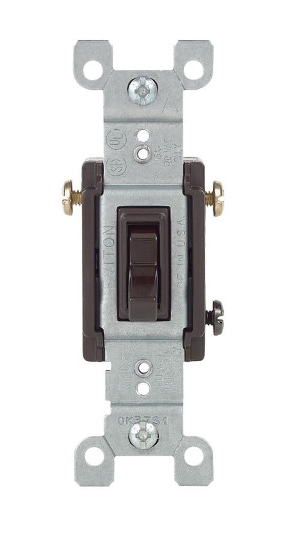 Leviton 01453-02S 15 Amps Toggle Switch Brown 1pc - Walmart.com
