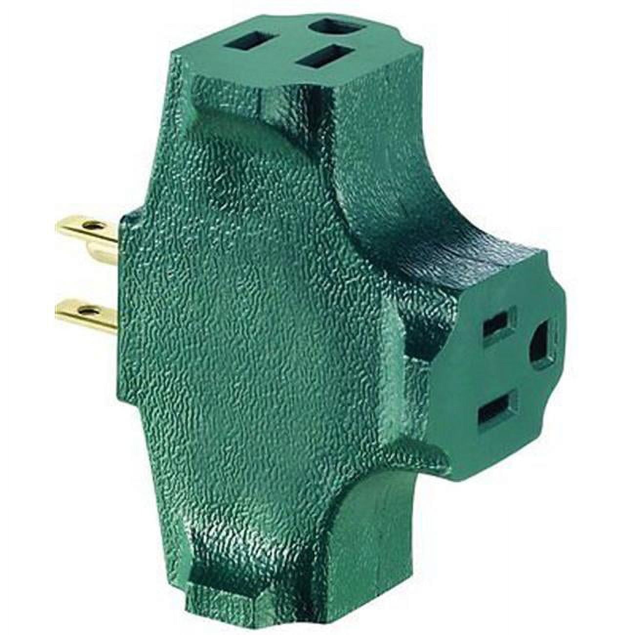 Leviton Manufacturing 4307278 15A 125V Green Triple Grounding Cube ...