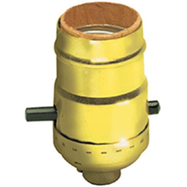 Leviton Mfg 053-06098-0PG Socket Push Button Gilt Brs - Walmart.com
