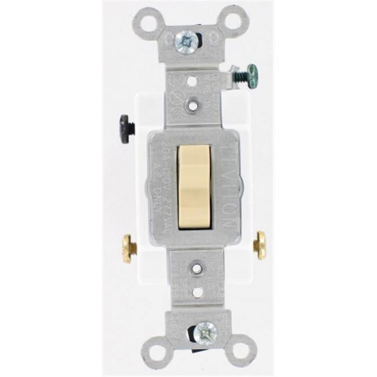 Leviton Mfg Commercial Grade 3-Way AC Quiet Switches Toggle - Ivory ...