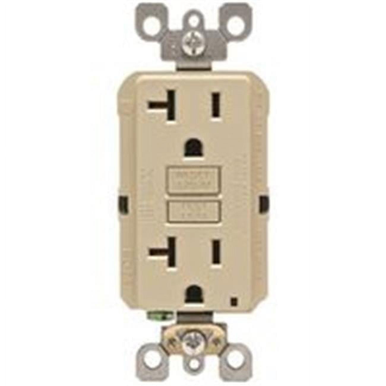 Leviton SmartlockPro 20 amps 125 V Duplex Ivory GFCI Outlet 5-20R 1 pk ...