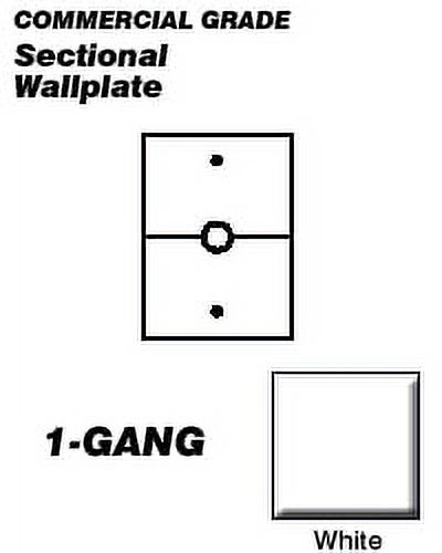 Leviton N751-W Wallplate 1-Gang Cable .625 Sectional Size Nylon - White ...