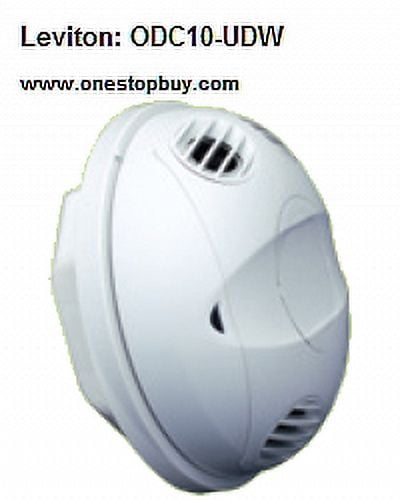 Leviton ODC10-UDW ODC Series 1000 Sq. Ft. Ultrasonic Ceiling-Mount ...
