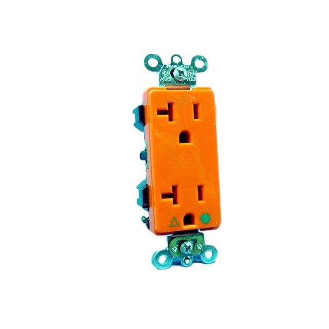 Leviton Orange Decora Hospital Isolated Ground Receptacle - Walmart.com