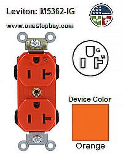 Leviton 20A Industrial Outlet with ISO Ground, Orange in Nepal at NPR ...