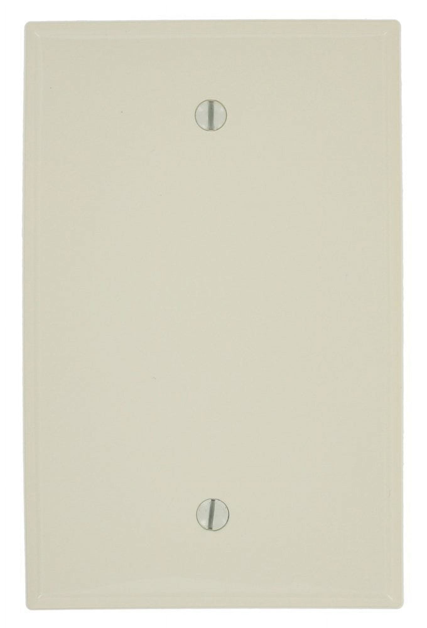Leviton PJ13-A 1-Gang Blank Wall Plate, Unbreakable Nylon, Midway Size ...