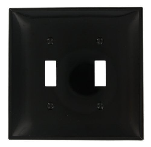 Leviton PJ2-E 2-Gang Toggle Switch Wall Plate, Midway Size Cover ...