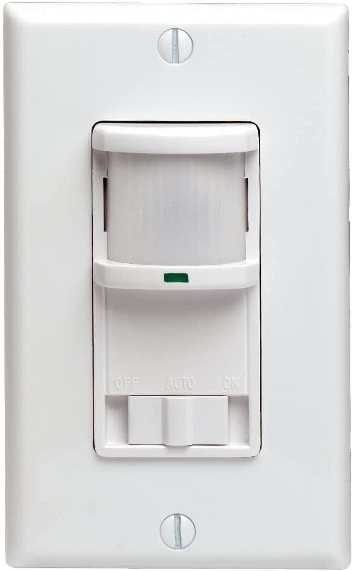 Leviton PR180-1LW Decora 500W Incandescent, 400VA, Passive Infrared ...