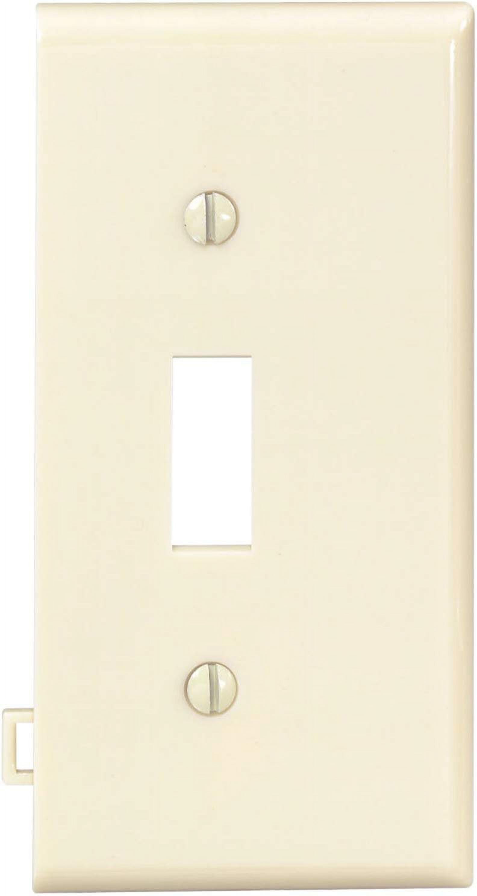 Leviton 004-0PSE1-00I Sectional Ivory Toggle Switch End Panel Wallplate ...