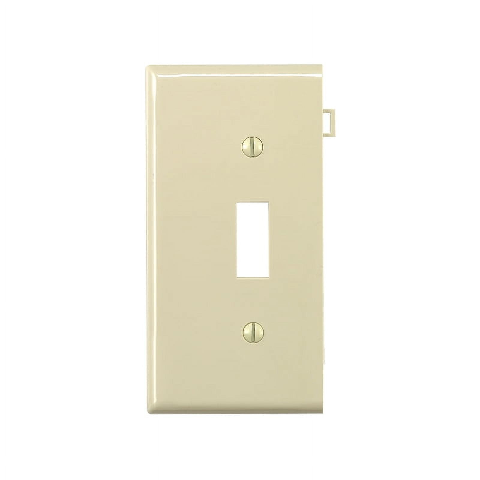 Leviton 004-0PSE1-00I Sectional Ivory Toggle Switch End Panel Wallplate ...