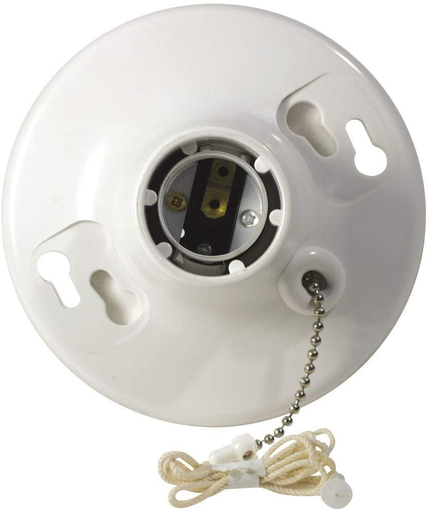 Leviton Plastic Incandescent Medium Base Pull Chain w/Captive Clamps 1 ...