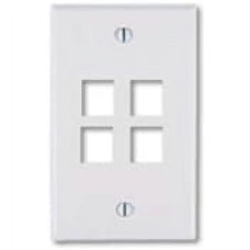 Leviton QuickPort 4 Socket Faceplate - Walmart.com