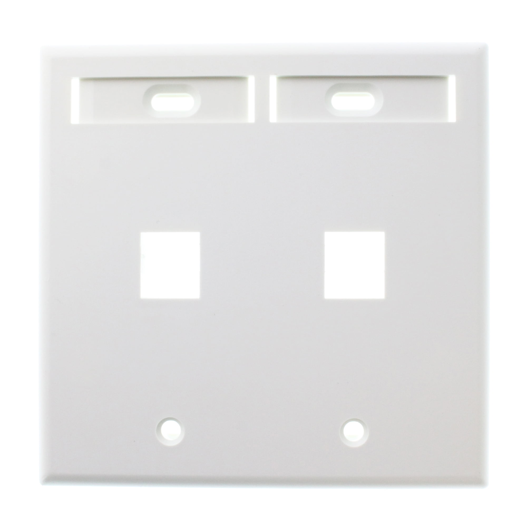 Leviton 42080-2WP Quickport 2-Port Wallplate ID Window - Walmart.com