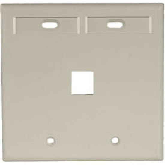 Leviton Ivory Quickport 1-Port 2-Gang ID Window Wallplate 42080-1IP ...