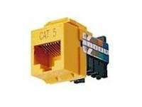 Leviton QuickPort - Keystone jack - CAT 5 - RJ-45 - almond - Walmart.com