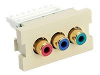Leviton QuickPort MOS Insert - Modular insert - RCA X 3 - white ...