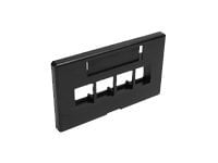 Leviton 49910-HE4 4-Port QuickPort Modular Furniture Faceplate (Herman ...