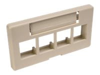 Leviton QuickPort Modular Furniture Faceplate - Faceplate - ivory - 4 ...