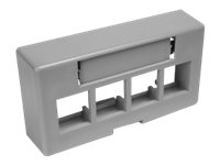 Leviton QuickPort Modular Furniture Faceplate - Faceplate - gray - 4 ...