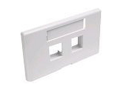 Leviton 49910-HW2 QuickPort Modular Furniture Faceplate 2-Port - White ...