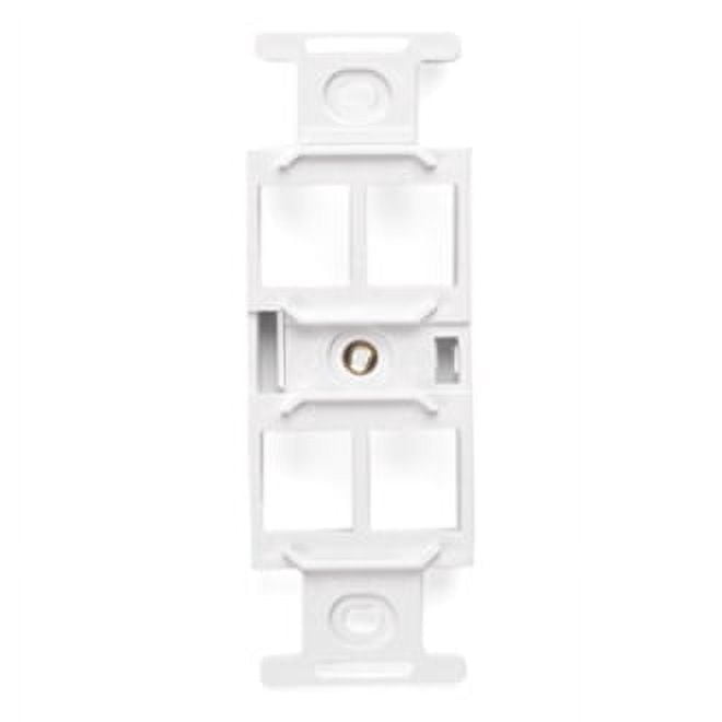 Leviton White Quickport 4-Port Wallplate Quad 106 Insert 41087-QWP ...