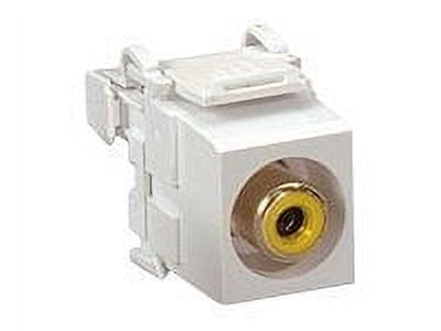 Leviton QuickPort RCA 110-Type - Modular insert - UTP - white - 1 port ...