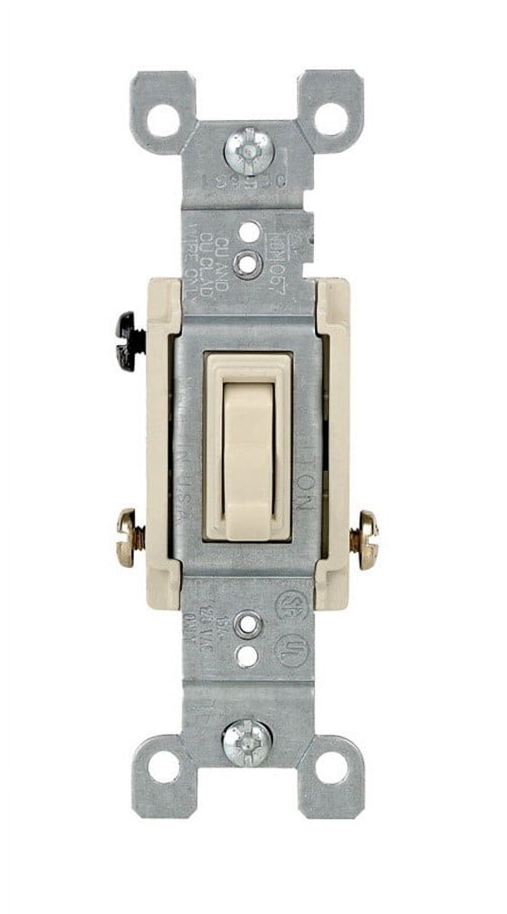 Leviton 1453-ICP 15 Amp, 120 Volt, Toggle Framed 3-Way AC Quiet Switch ...