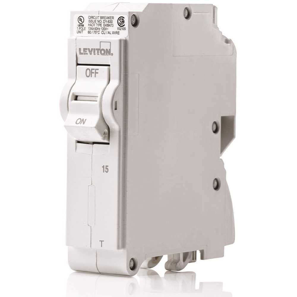 Leviton R00-LB115-0TR 15 Amp 1-Pole Plug-On Standard Branch Circuit ...