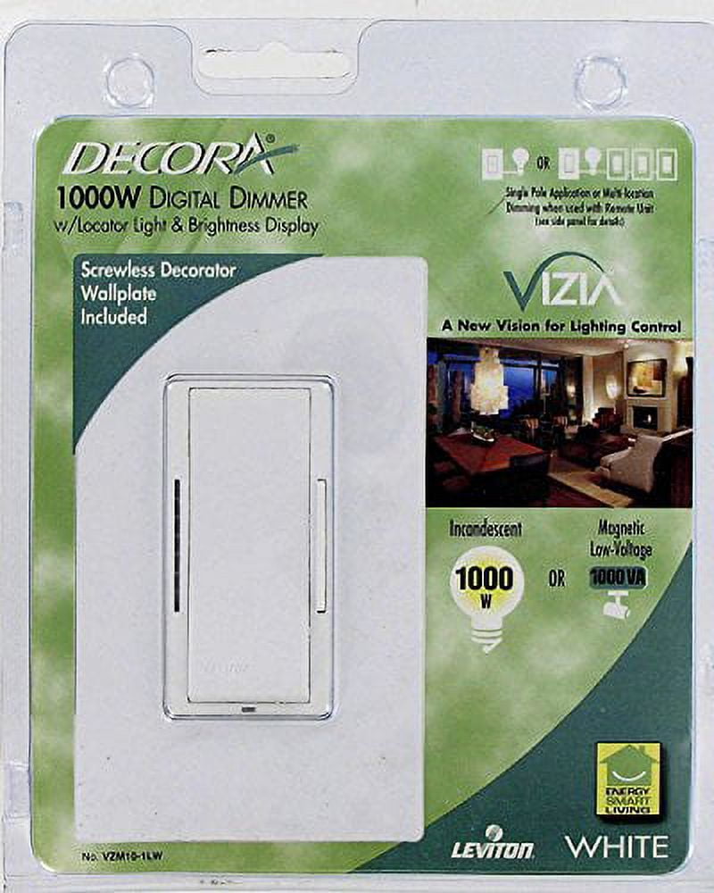 Leviton R02-VZM10-1LW Vizia 1000-Watt Incandescent/Magnetic Low Voltage ...